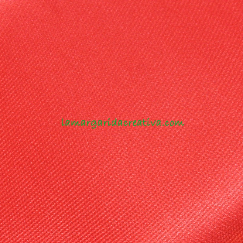 TELA RASO ROJO POLIÉSTER