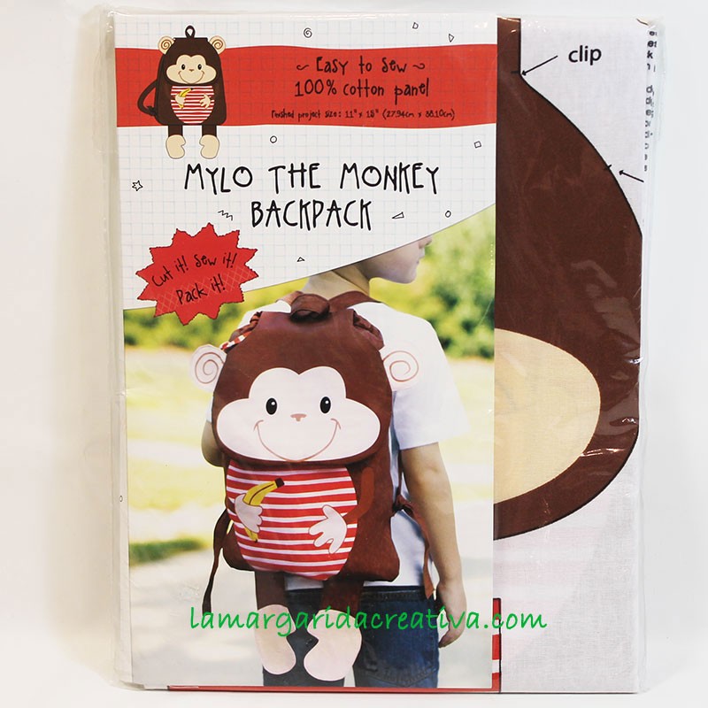 Kit patchwork Mochila Infantil Monkey