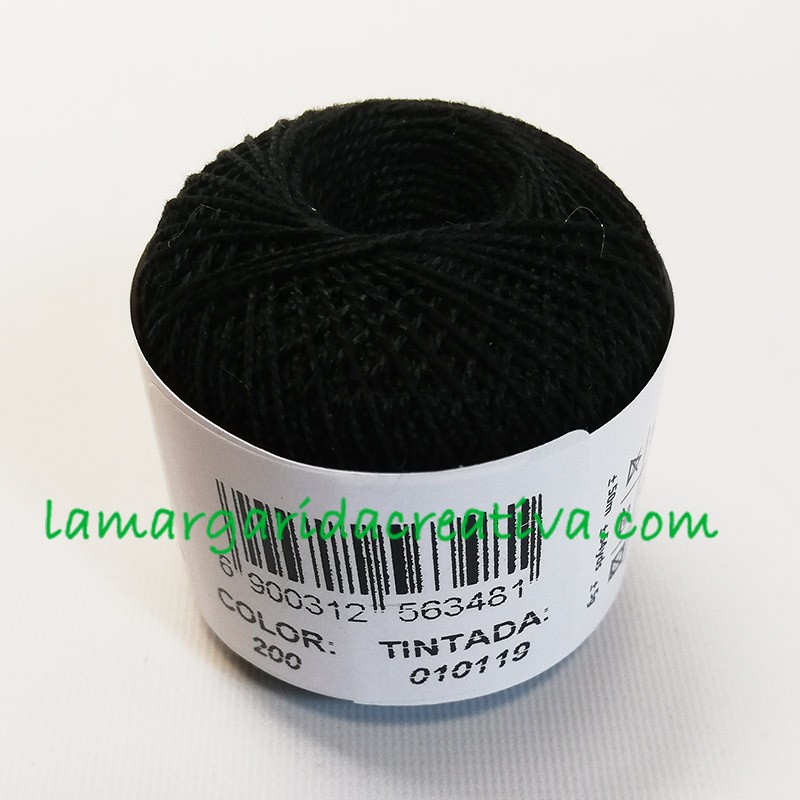 HILO PERLÉ OSIRIS NEGRO nº 12 para BORDAR Y DIY