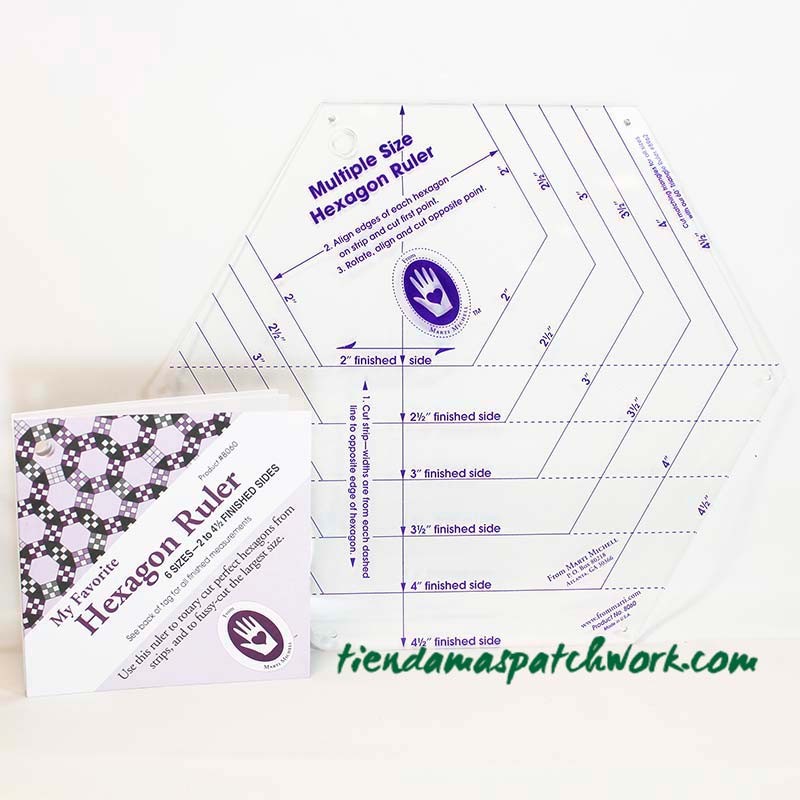 Plantilla patchwork hexágonos Marti Michell