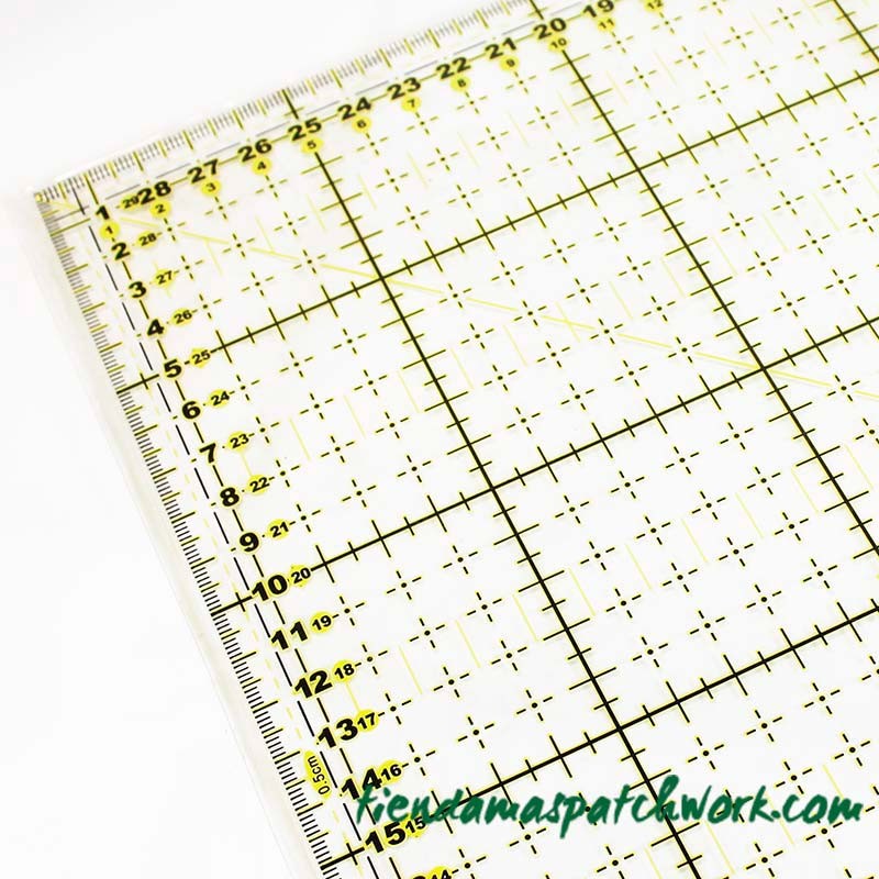 Regla patchwork Cuadrada 30x30 centímetros