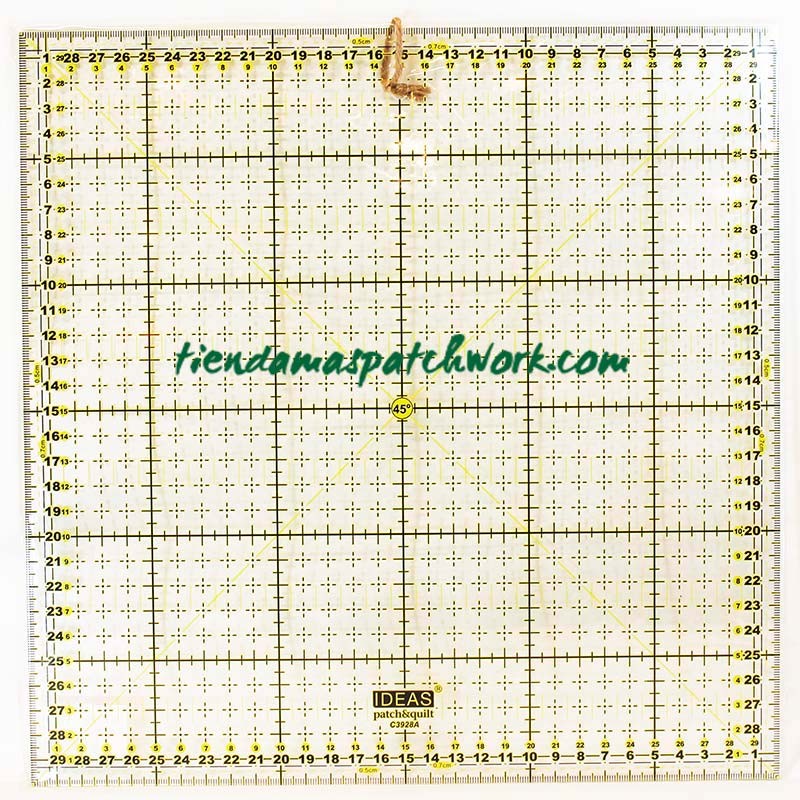 Regla patchwork Cuadrada 30x30 centímetros