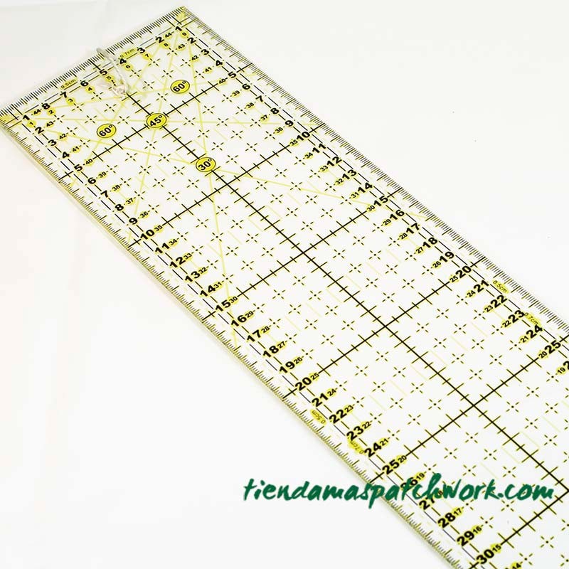 Regla patchwork Recta 8x40 centímetros