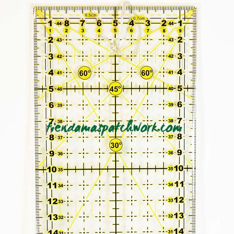 Regla patchwork Recta 8x40 centímetros