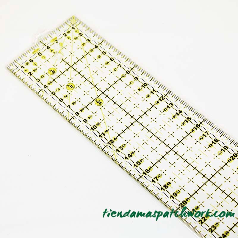 Regla patchwork Recta 10x45 centímetros
