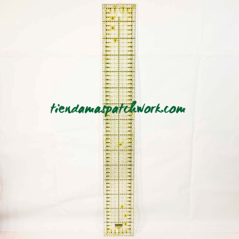 Regla patchwork Recta 10x45 centímetros